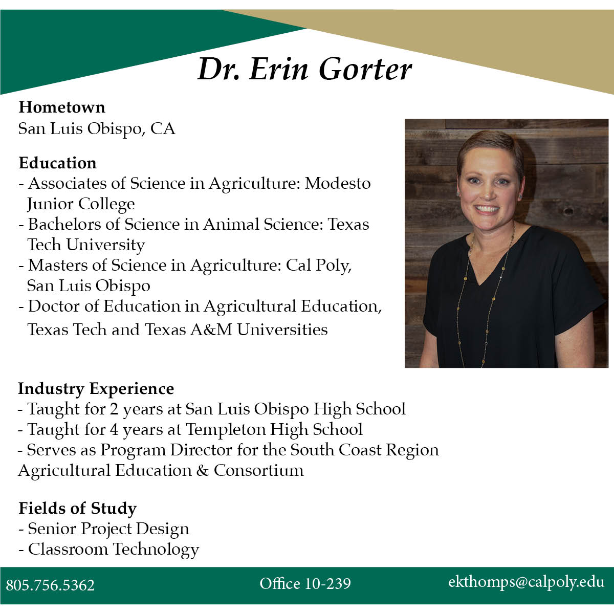 Megan Silcott - Agricultural Education and Communication - Cal Poly ...