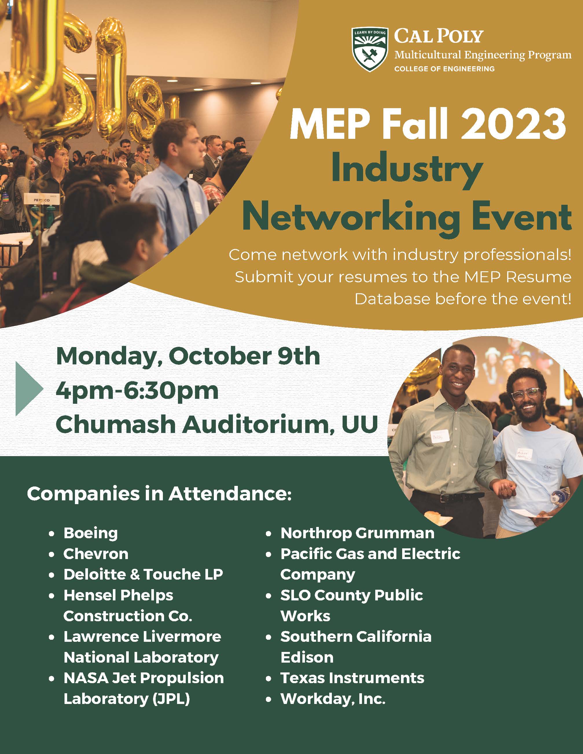 MEP Events - Multicultural Engineering Program - Cal Poly, San Luis Obispo
