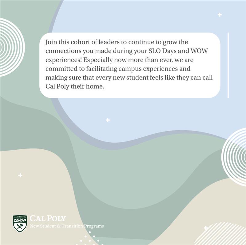 - New Student & Transition Programs - Cal Poly, San Luis Obispo